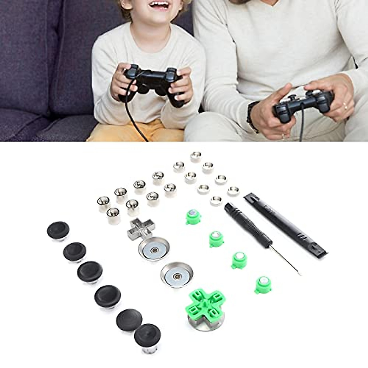 Console Game Accessories, Durable Comfortable Hand Feel Standard Size Controller Button for Repair Parts