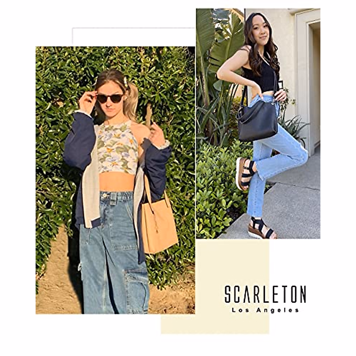 Scarleton Leather Tote Bag for Women, Womens Purses and Handbags, Reversible Tote Bags for Women, Purses for Women, H184220190131 - Black/Natural