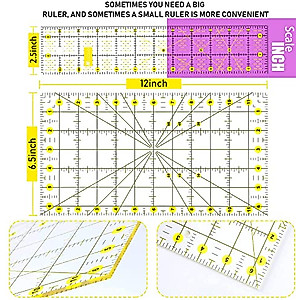 Nicecho Rotary Cutter Set,Sewing Quilting Supplies,45mm Fabric Cutters,A3 Cutting Mat for Sewing,Acrylic Rulers,Scissors,Exacto Knife,Clips,Beginners Sewing Accessories,Fabric Cutter Kit