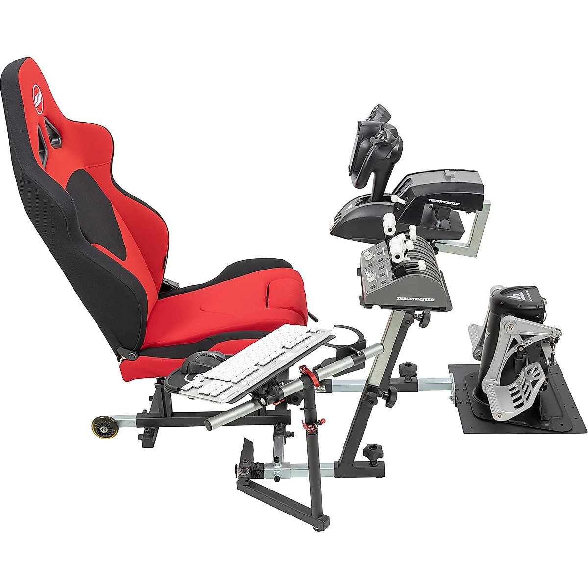 SimFab Add-on Mounting Bracket Kit Configuration #8 Compatible With Thrustmaster TCA Yoke And Throttle Boeing Edition (Yoke, Throttle And Rudder Pedals Bracket Kit)
