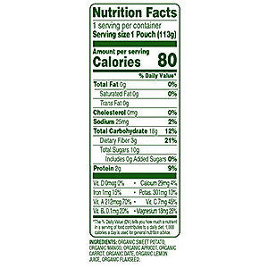 Sprout Organic Baby Food, Stage 4 Toddler Pouches, Sweet Potato Veggie Power Pack, 4 Oz Purees (Pack of 12)