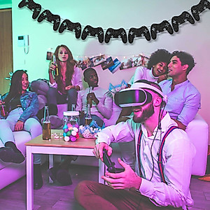 2 Pieces Video Game Controller Banner Game Controller Birthday Party Supplies Game on Birthday Decorations Game Themed Birthday Garland Video Game Party Decorations