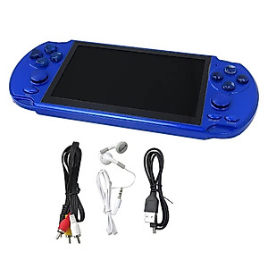 Acupress 5-inch Superior Handheld Retro Game Console with 10000 Built-in Games and 8GB Memory (Blue)