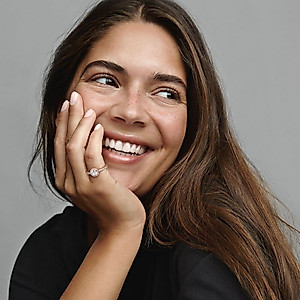 Pandora Jewelry Round Cubic Zirconia Ring in Rose, Size 4.5