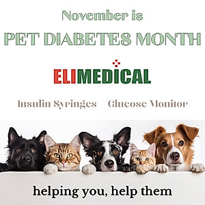 Elimedical Veterinary Insulin Syringe, U-40 (40IU), 0.5cc (ml), 29g x ½ inch (12.7mm), Half Unit Marking, Individually Packed, for Pet Cat or Dog, 100 per box, 05V2913B