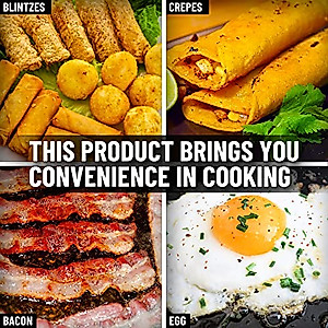 WantJoin Commercial Electric Crepe Maker 16“ 110V, Commercial Non Stick Electric Crepe Machine, 403 Stainless Steel Cooking Base 1700W