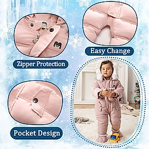 UVIPC Baby Winter Snowsuit Toddler Winter Suit Outwear Hooded Snow Outfit Footie Snow Suit for 3-24M