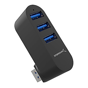 Sabrent Premium 3-Port Aluminum Mini USB 3.0 Hub + 4-Port USB 2.0 Hub
