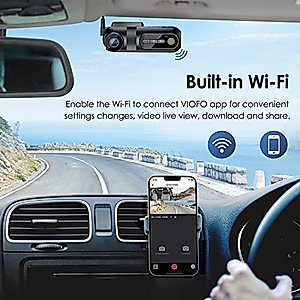【Bundle: VIOFO T130 3CH with GPS + CPL+HK4 Hardwire Cable】T130 Uber 3 Channel Dash Cam, Front Inside Rear Car Camera, Built-in WiFi GPS, IR Night Vision, Supercapacitor, Parking Mode, 256GB Supported