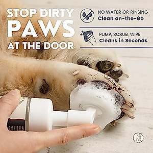 Dog Paw Cleaner (6.8 fl oz) - No-Rinse Foaming Paw Cleanser - No Artificial Fragrances or Dyes - Natural Pet Paw Cleaner for Dogs and Cats - Dandelion Allergy Relief