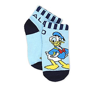 Mickey Mouse Pluto Goofy Donald Duck Toddler 6 Pack Quarter Socks Set (Shoe: 7-10 (Sock: 4-6), Mickey Pluto Goofy 6 Pk)