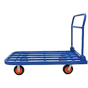 Folding Cart with Wheels, Platform Hand Trucks Shopping Cart, Aluminum Alloy Trolley, Maximum Load Capacity 200kg/440lb