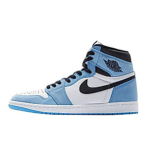 Nike Men's Air Jordan 1 Retro High OG Shoes, White/University Blue-black, 9.5