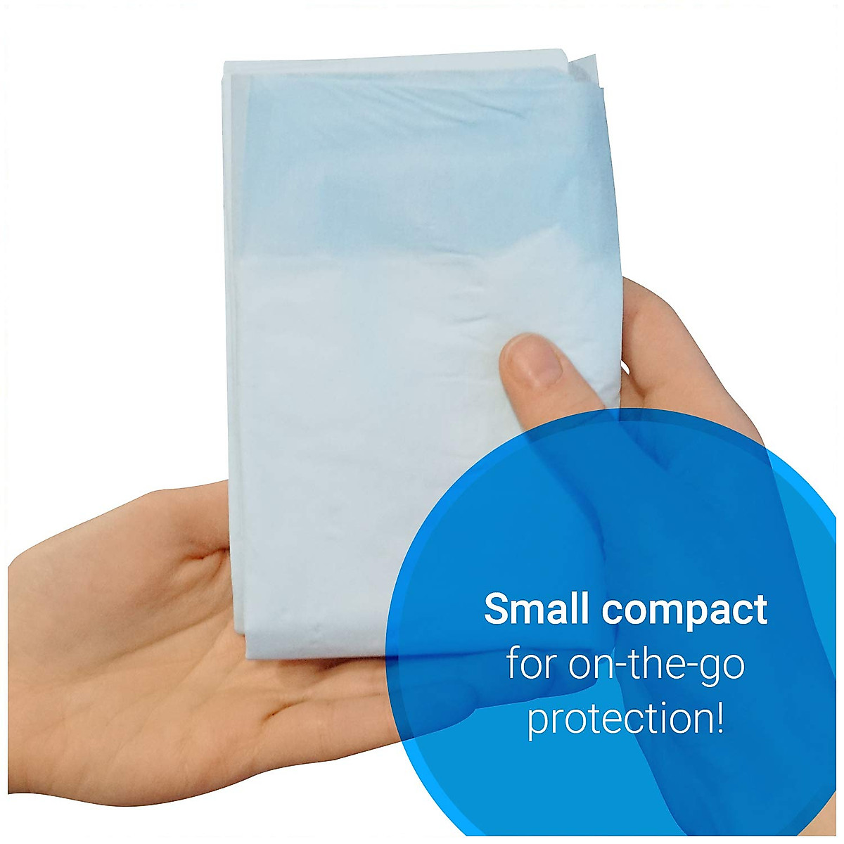 Disposable Baby Changing Pad Liner - 25 Count (24 x 17 Inch) - Soft Disposable Blue Hospital Underpad - Waterproof and Absorbent for Infant and Child