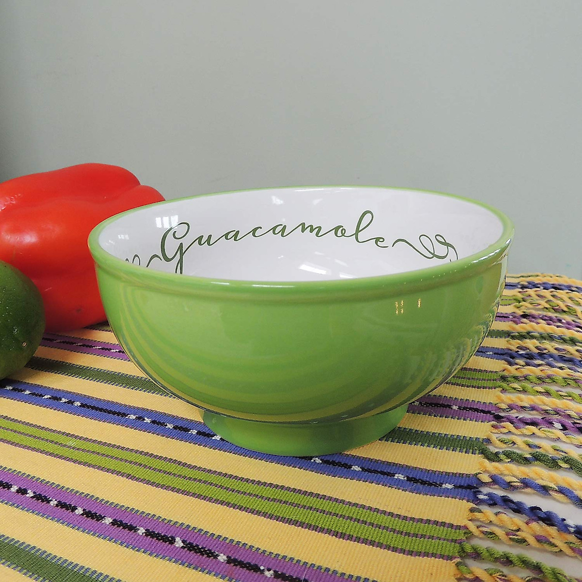 Abbey Gift 57902 Gift Guacamole Bowl, 6"/3", Multicolor