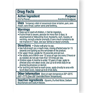 UlcerEase Anesthetic Mouth Rinse, Bottle, Updated Packaging, 6 Fl Oz