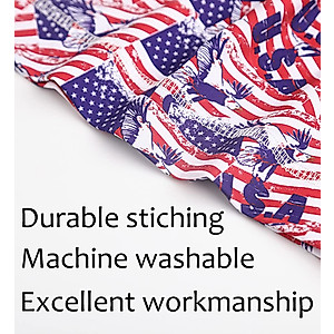 Sweat Wicking Skull Beanie Helmet Liner Running Hat Cycling Caps Cooling Cap US Flags Skullcap Liners Fits Under Motorcycle Helmets for Men and Women (Patriotic Pack)