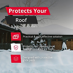 SNOWPEELER Classic Snow Shovel - 20 ft. - Winter Snow Roof Rake - Roof Rake for Snow - Aluminum Snow Removal