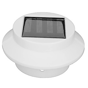 Fdit 3LED Solar Power Eaves Light White Solar Outdoor Wall-Mounted Lighting Lamp for Home Garden