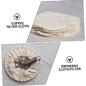 CRAFTHROU 20pcs Coffee Pot Filter Cloth Espresso Maker Coffee Filter Clothes Coffee Filter Paper Bag Espresso Pitcher Coffee Pot Tool Thai Tea Strainer Coffee Supply Coffee Tool Beige Cotton