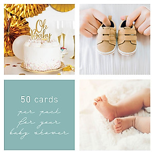 CARDAMONOLY Advice and Wishes Cards, Minimalist Black and White 6 x 4 Inches, Pack of 50, Inspirational Greeting Cards for Weddings, Graduations, Birthdays, and More (General Use - Model 01)