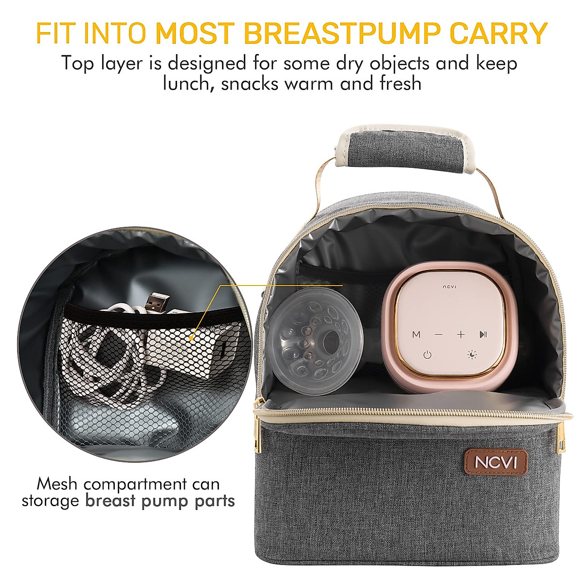 NCVI Breastmilk Cooler Bag and Baby Formula Dispenser