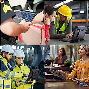 MobileDemand Flex 10B Rugged 10 inch Tablet with Windows 11 Pro Upgrade, Ultra Lightweight 3000mAh Battery 4GB, Tablet PC, Handheld PC with Handstrap for Rough Outdoor Work and Business Activities