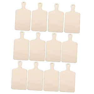 UPKOCH 12pcs DIY Wooden Cutting Board Pizza Accessories Wooden Tray Pizza Cheese Unfinished Wood Cutting Board Pizza Paddle Mini Wooden Chopping Board Unfinished Cutting Board Craft Wood