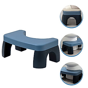Housoutil Potty Toilet Stool Squatting Poop Stool Baby Step Stool for Bathroom Non-Slip Potty Stool for and Adults in Bathroom Toilet Blue