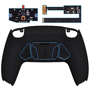 eXtremeRate Black Programable RISE4 Remap Kit for PS5 Controller BDM 010 & BDM 020, Upgrade Board & Redesigned Back Shell & 4 Back Buttons for PS5 Controller - Controller NOT Included