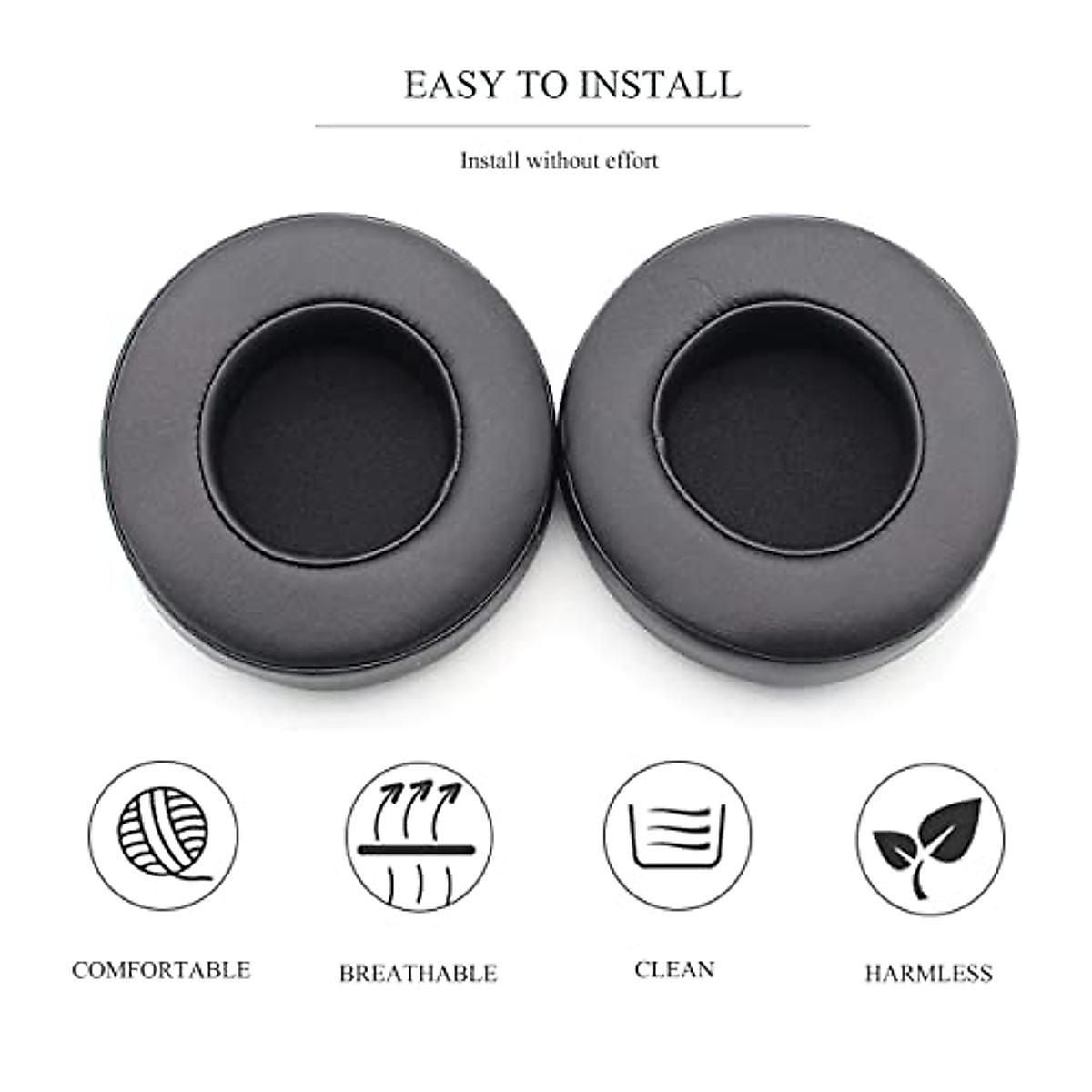 Adhiper Thresher Ear Pads Replacement Earpads Ear Cushion Compatible with Razer Thresher Ultimate Dolby 7.1 Surround Sound Gaming Headphones (Black)