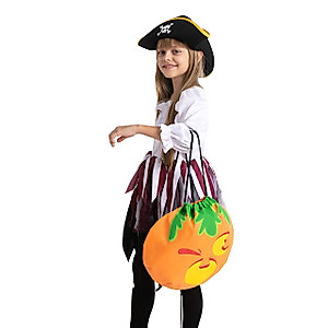 JOYIN 6 Pcs Halloween Drawstring Treat Bags, Large Halloween Pumpkin Face Backpacks for Kids, 17" Halloween Trick or Treat Candy Bags, Goodie Gift Bags for Halloween Party Favor Supplies