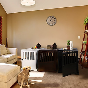 Casual Home Wooden Large Pet Crate, End Table, (Black, 24"W x 36.5"D x 29.25"H)