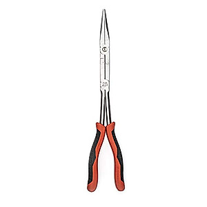 Crescent X2 Straight Long Nose Dual Material Pliers - PSX200C, Red/Black