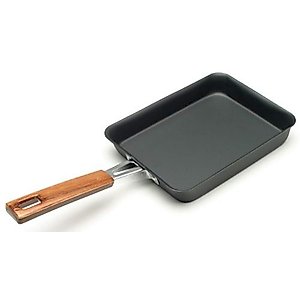 JapanBargain 1811, Japanese Tamago Egg Pan Iron Omelet Pan Tamagoyaki Omelette Pan Rectangle Frying Pan, Induction Cookware Pan, Made in Japan