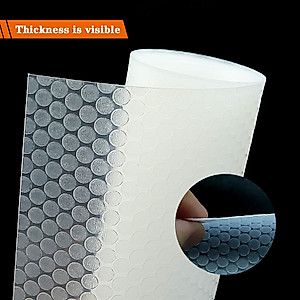 UX Shelf Liner for Kitchen Cabinets, 17.7"x 59" , Non Adhesive Cabinet Liner, Refrigerator Liners with Waterproof Durable Fridge Table Place Mats for Cupboard, Cabinet, Transparent-Flat Dot Pattern