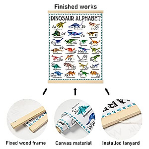 Dinosaur Alphabet Chart Hanger Painting Dinosaur Classroom Posters and Decorations Dinosaur Theme Educational Poster A to Z Dinosaur Names Alphabet Learning Chart for Preschool and Kindergarten