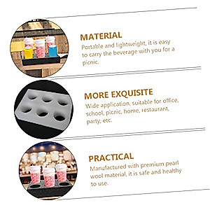 2pcs Milk Tea Cup Holder Cup Drink Carrier Tray Coffee Cup Fixing Holders 4 Cup Holder Drink Carriers Hot Drink Holder Car Cup Holder Outdoor Cup Tray Insulation Pearl re-usable