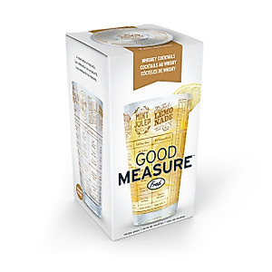 Fred GOOD MEASURE Cocktail Recipe Glass, Whiskey