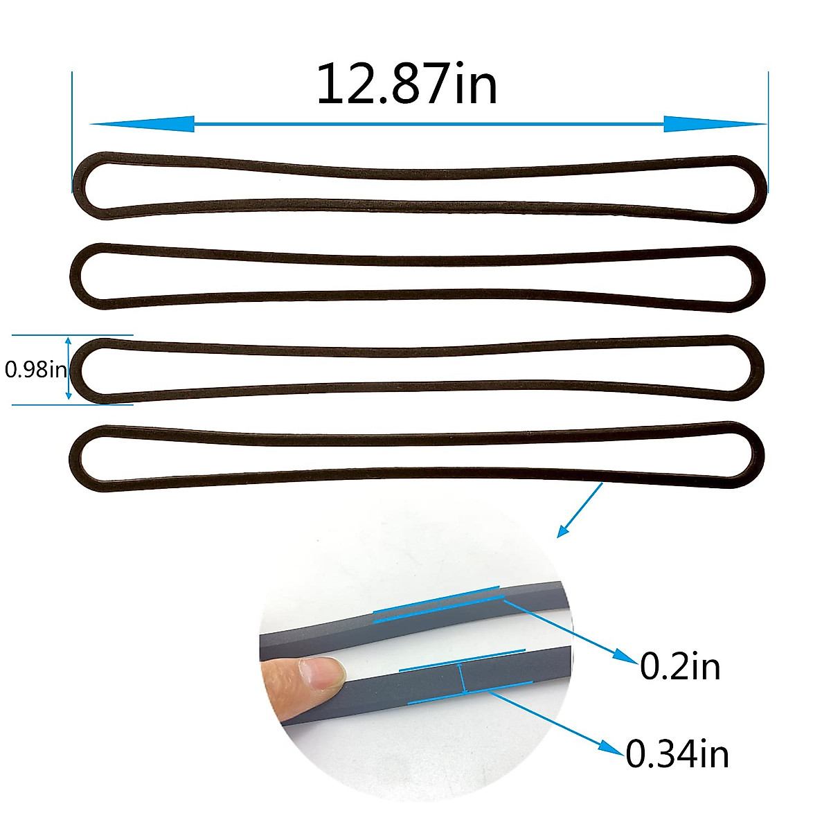 Vacuum Sealer Upper Gasket Assembly Replacement Parts Food Saver Parts Gasket - Fits V2200, V2400, V2800, V3000, V3200, V3400, V3800 Models - 4-Pack