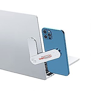 MyGadgetShack Magnetic Laptop Phone Holder Modern Slim Design Laptop Side Mount Clip. Compatible with Most Mobile Devices . Expandable Lightweight Laptop Stand. Improve Office and Home Efficiency