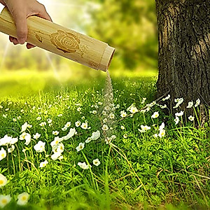 Set of 2 Eco Bamboo Scattering Urn Tube for Human-Pet Ashes, Small Urns for Human Ashes, Mini Biodegradable Spreading Urns for Adult Ashes Male Female Dog(9" x2”)