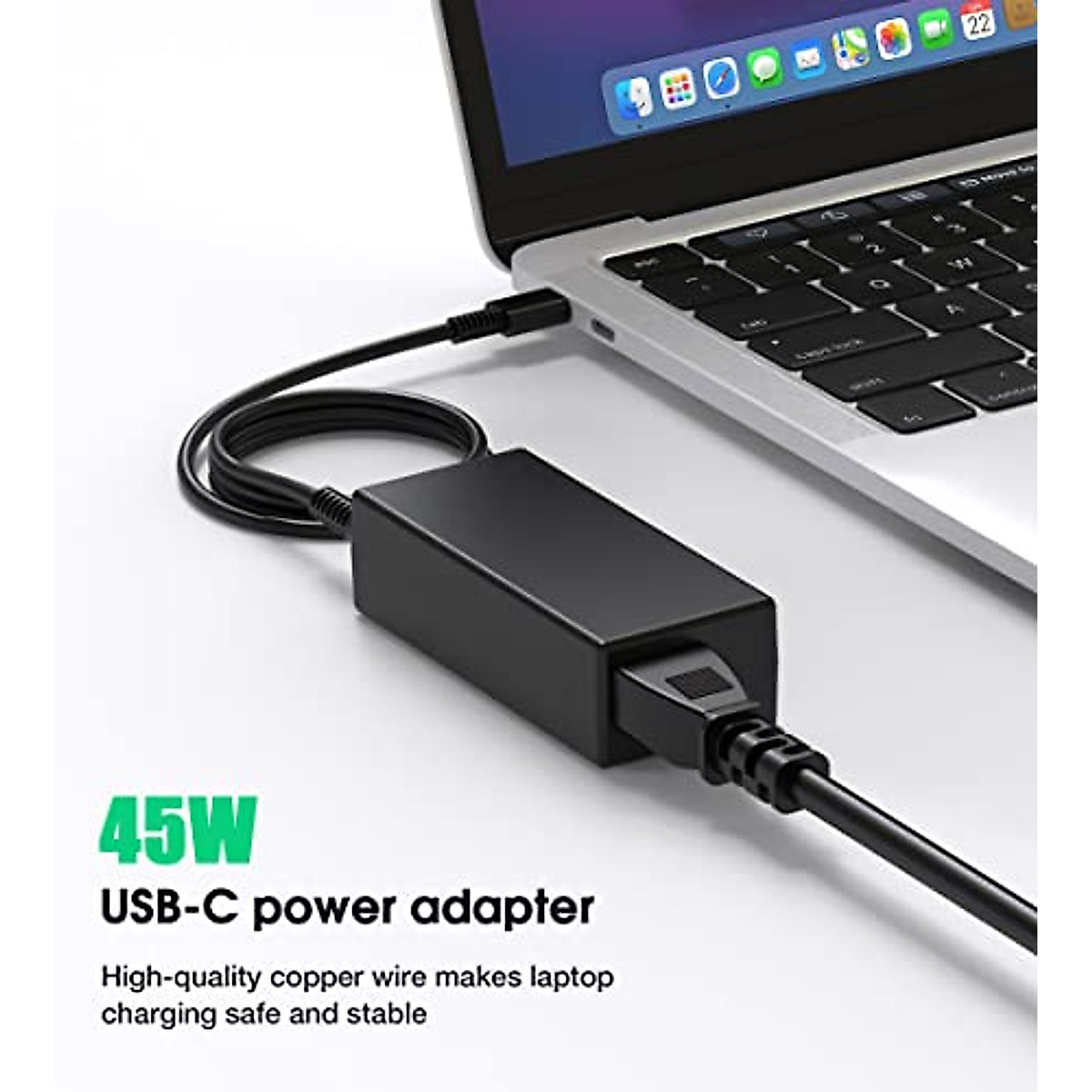 45W USB C Chromebook Charger for HP Chromebook 14 14A G5 11 11A G6 G7 G8 EE R13 X360 14-ca051wm ca052wm ca091wm ca061dx 11-ae051wm ae001tu ae027nr 12-c012dx Laptop Power Supply Cord