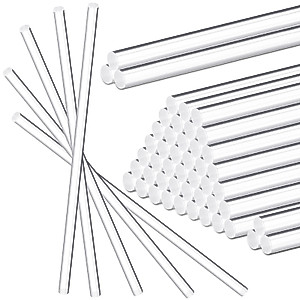 200 Pieces Acrylic Lollipop Sticks Cake Pops Sticks Candy Sticks Treat Sticks for Wedding Halloween Christmas Candy Cake Pops Cupcake Toppers Chocolate Cookie Dessert(Clear, 6 Inch)