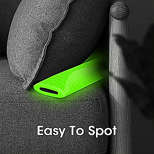 Protective Case Cover Skin for XRT140 Vizio Smart TV Remote Control,Silicone Remote Case Holder for XRT140 LED QLED HD UHD TV Remote,Shockproof Remote Bumper Battery Back Cover Protector-Glowgreen