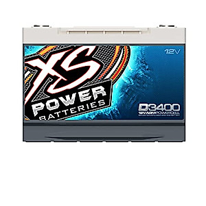 XS Power D3400 XS Series 12V 3,300 Amp AGM High Output Battery with M6 Terminal Bolt