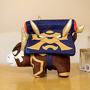 VIRAZ Genshin Impact Alatus Xiao Plush Toy Cute Teyvat Zoo Xiao Bird Plushie Throw Pillow Home Decor Cosplay Porps Xmas Gifts Child (Ushi,30cm)