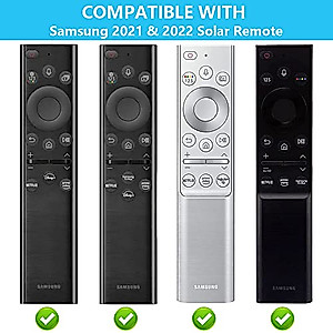 Silicone Protective Case Cover for Newest Samsung Smart TV Solar Cell Remote Control 2022,for Samsung BN59-01385 BN59-01386 BN59-0139 Frame Remote Battery Back Covers Skin Holder Protector-Glowblue