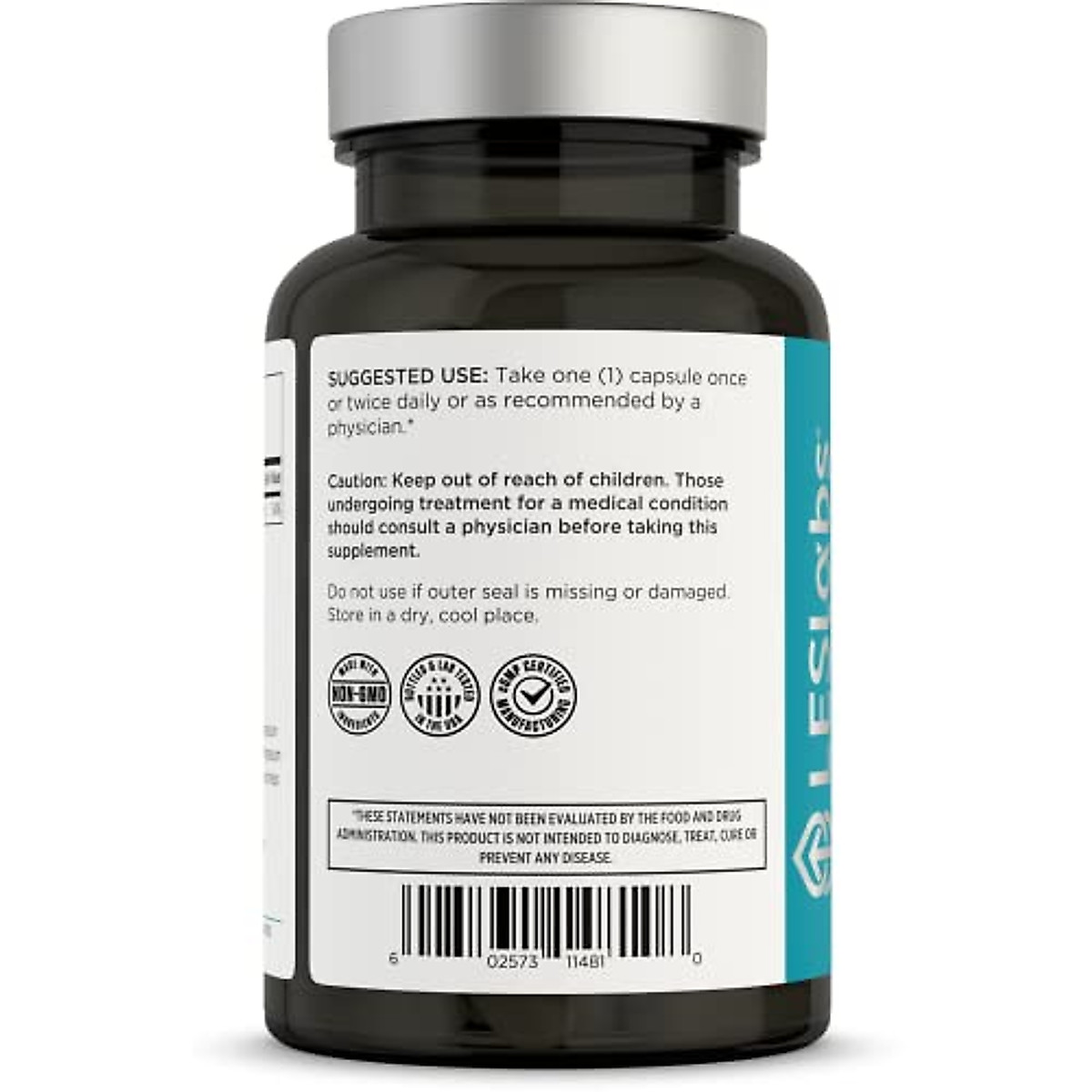 LES Labs Magnesium Citrate – Stress Relief, Restful Sleep, Heart Health, Metabolism, Nerve & Muscle Function – 750mg – Non-GMO Supplement – 120 Capsules