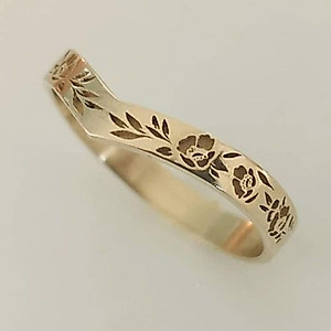 Rubyyouhe8 Women Fashion V-Shaped Rhinestone Inlaid Wedding Engagement Ring Jewelry GiftRomantic Gift for Her Women Girls on Valentine's Day, Mother's Day, Birthdays -US 9